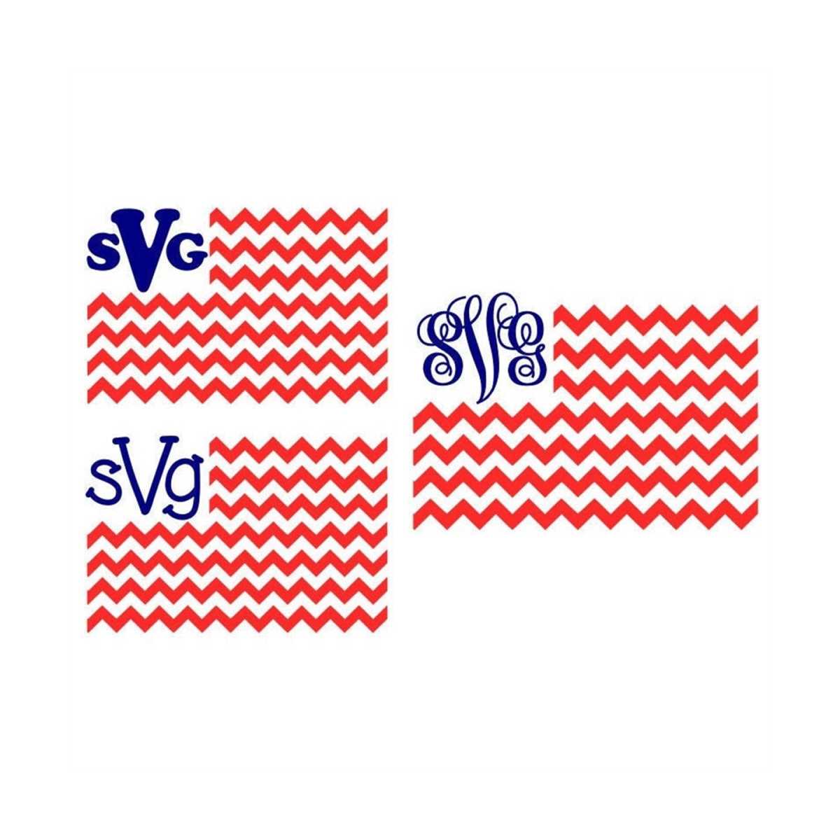 Chevron Flag SVG File, Monogram Frame, Digital Download, Cut - Inspire ...