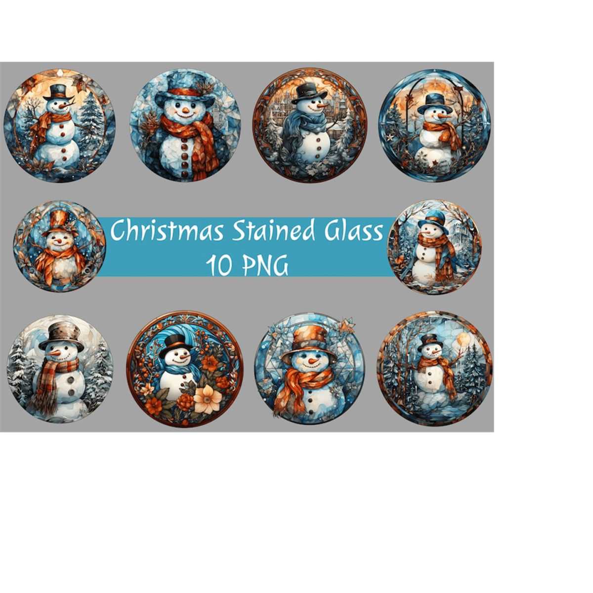 Christmas Stained Glass High Resolution Files With Transpare - Inspire ...