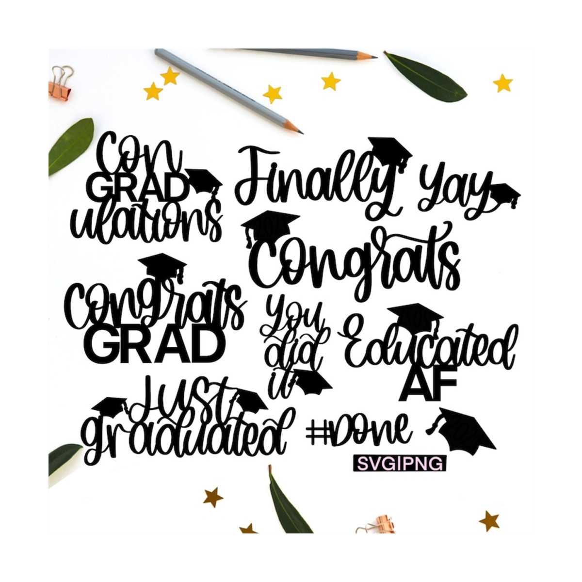 Graduation cake topper svg bundle, graduation svg bundle, co | Inspire ...