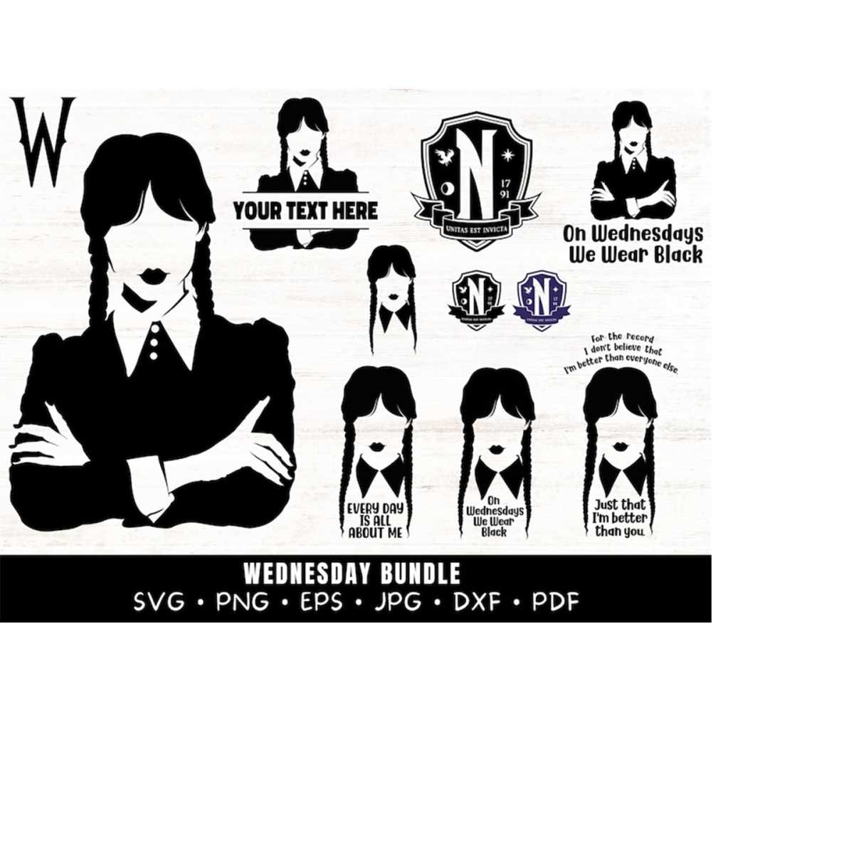 Wednesday SVG, Jenna Ortega, Wednesday Adams, Addams Family, | Inspire ...