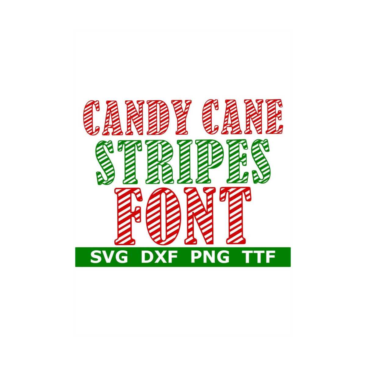 Candy Cane Font SVG TTF, Candy Cane Alphabet, Christmas Fon | Inspire ...