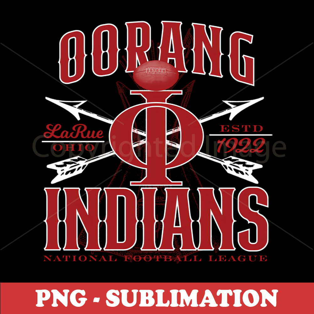 Oorang Indians PNG Digital Download - Vintage Football Desig | Inspire ...