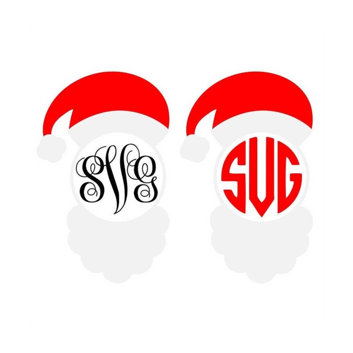 Santa Claus Frame SVG, Christmas Monogram Frame SVG, Digital | Inspire ...