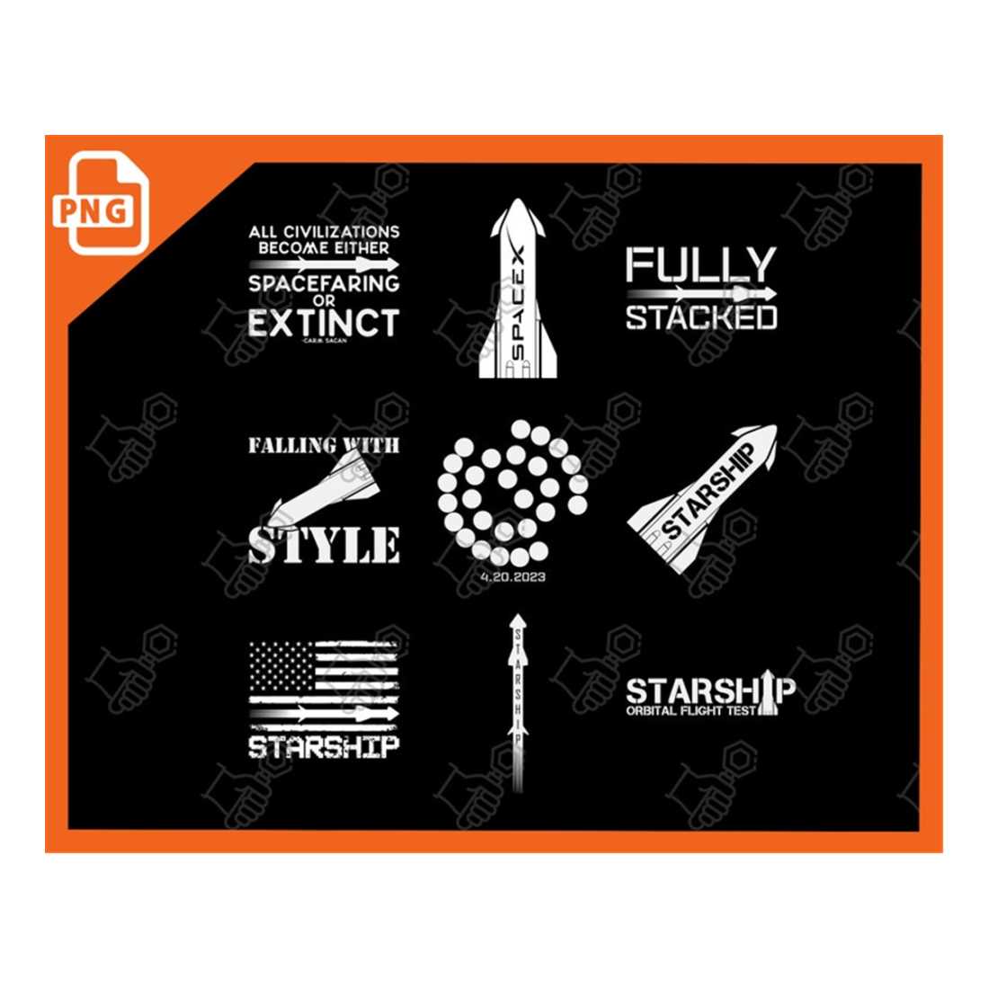 COMBO 9 STARSHIP Theme | High Quality Designs | Elon Musk Fa | Inspire ...