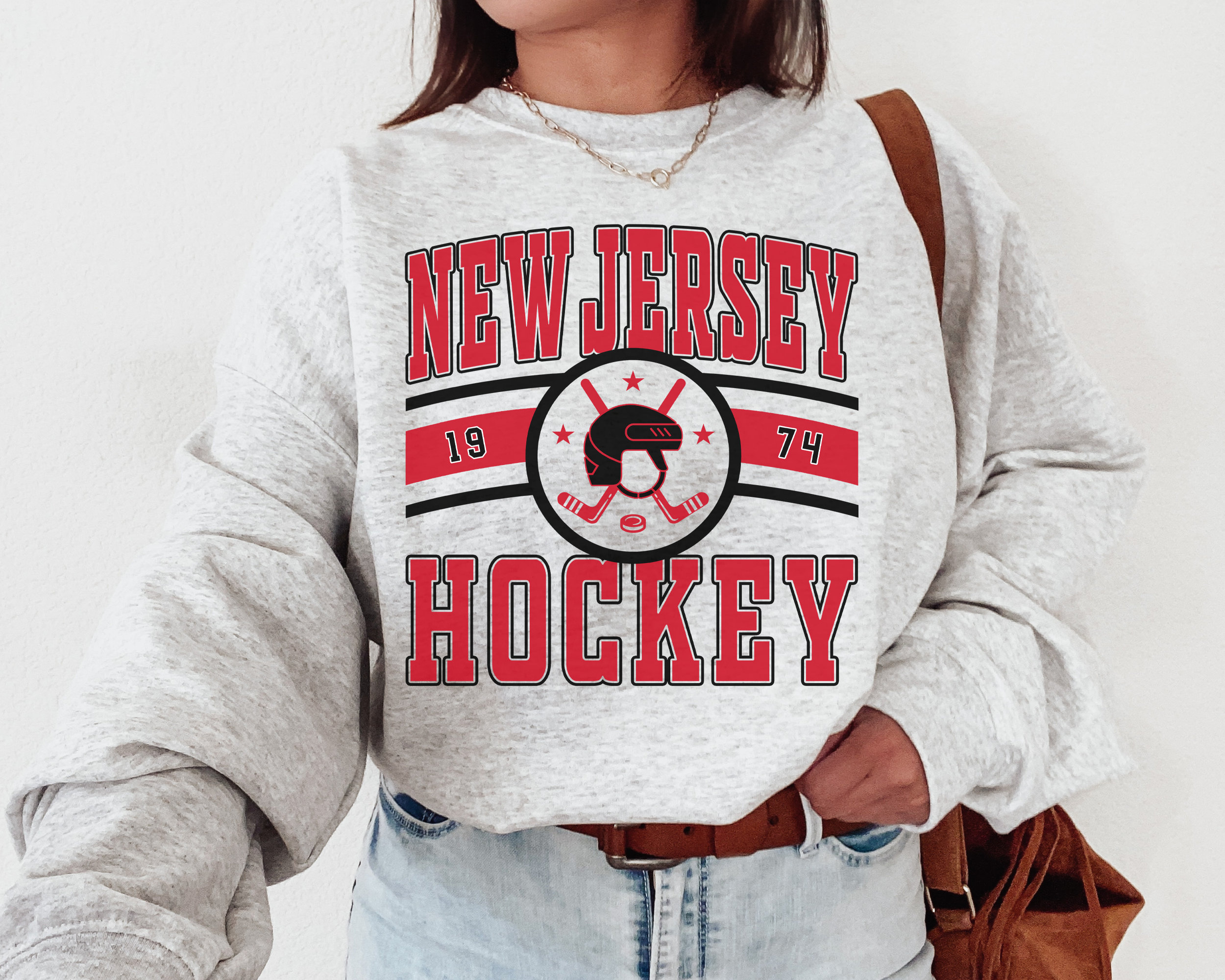 Vintage New Jersey Devil Sweatshirt T-Shirt, New Jersey Devi | Inspire ...