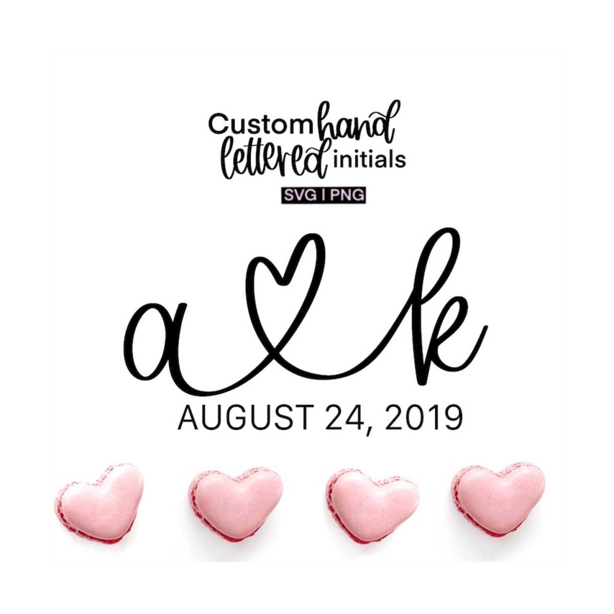 Custom initials svg, couple initials with heart svg, wedding | Inspire ...