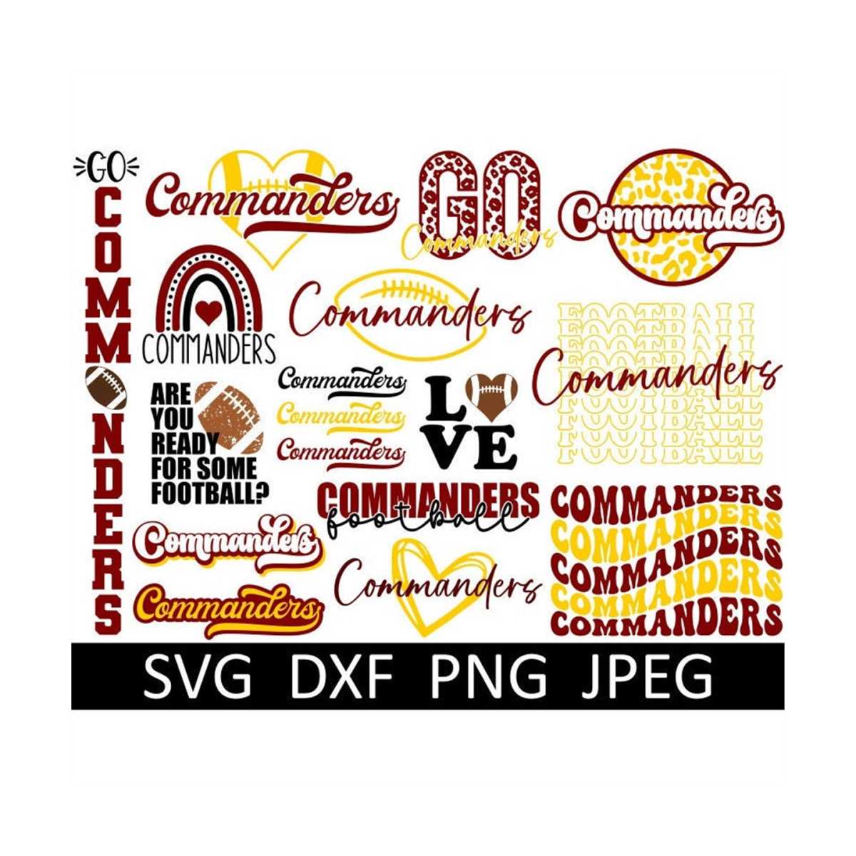 Commanders SVG Bundle, Commanders PNG Bundle, Digital Downlo | Inspire ...