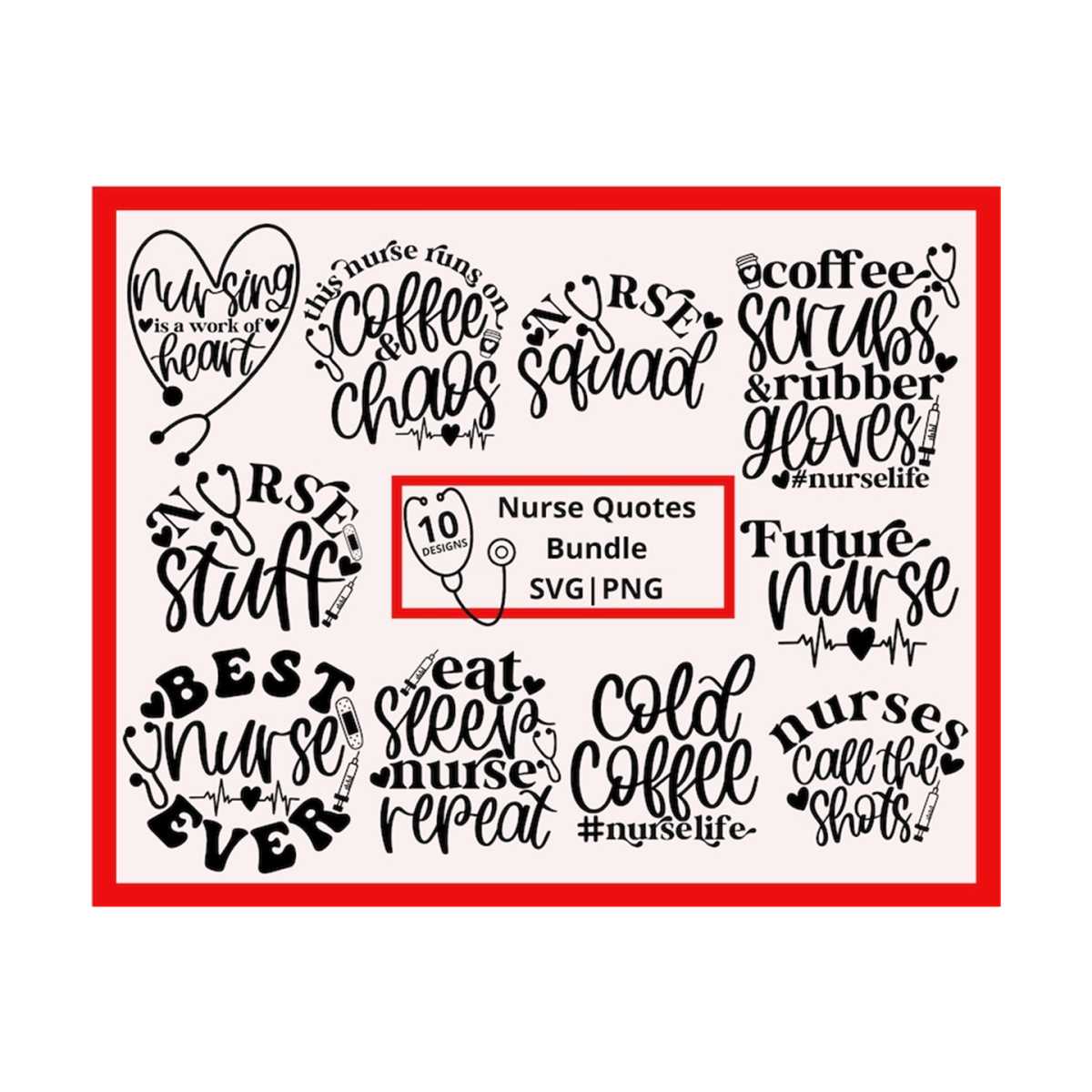 Nurse svg bundle, nursing quotes svg, nurse life svg, gift f - Inspire ...