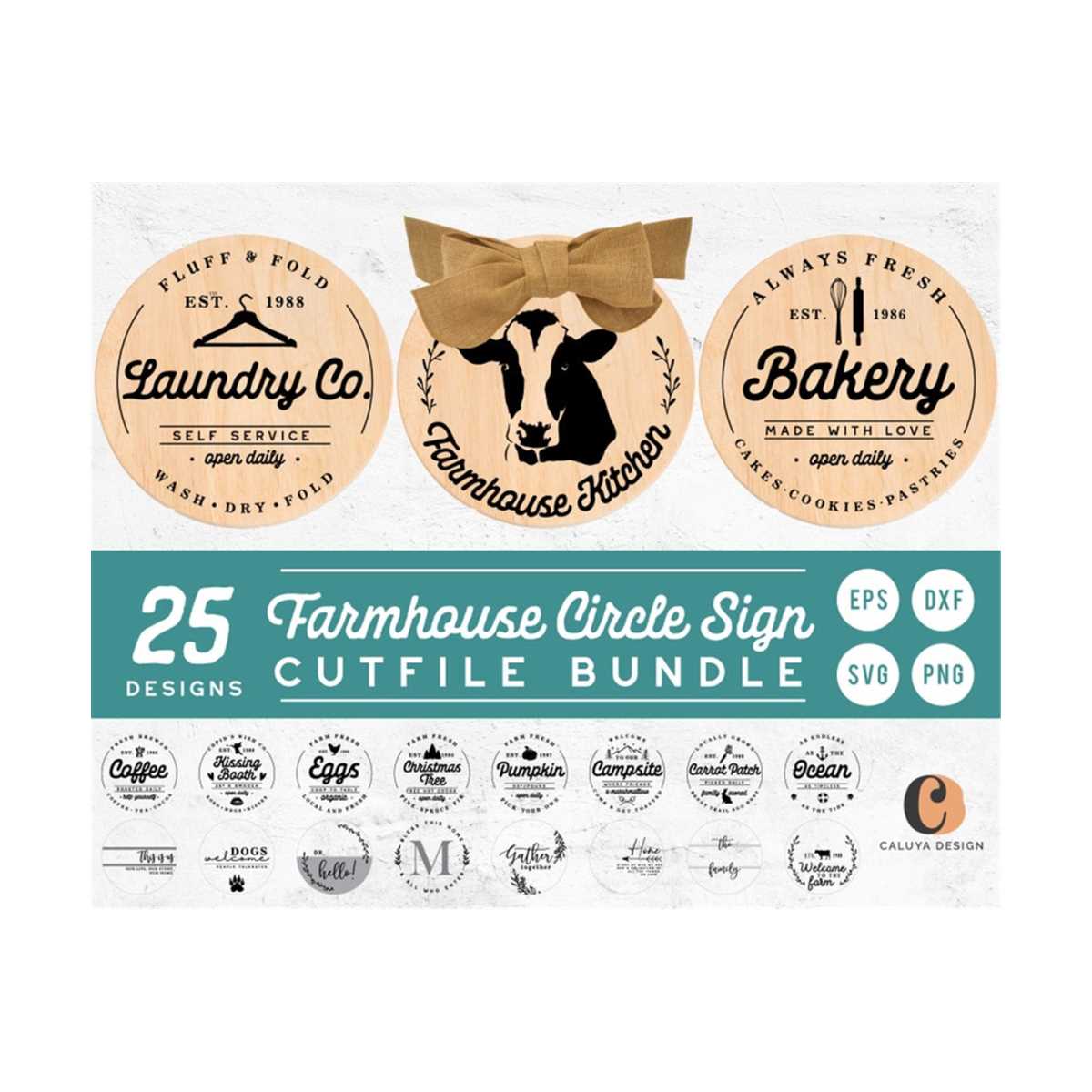 Circle Sign SVG | Porch Sign SVG | farm Animal SVG | Bakery | Inspire ...