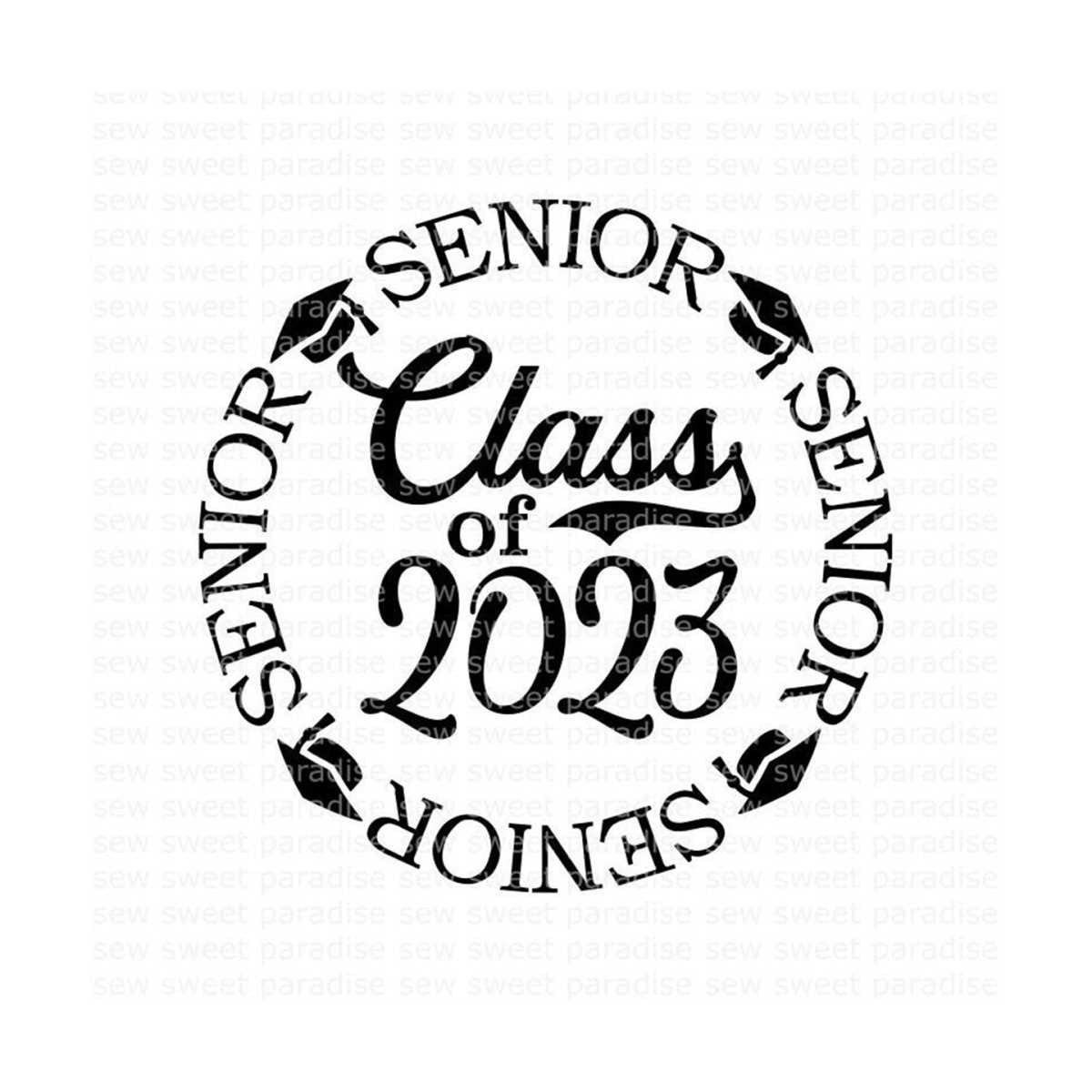 Senior 2023 SVG, Class of 2023 SVG, Graduation 2023, (Black) | Inspire ...