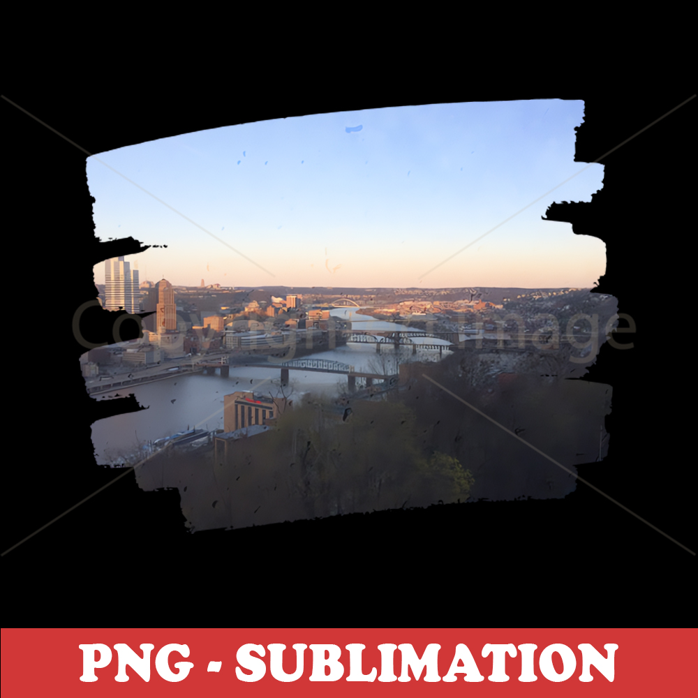 Pittsburgh Skyline PNG Digital Download - Urban Cityscape - | Inspire ...