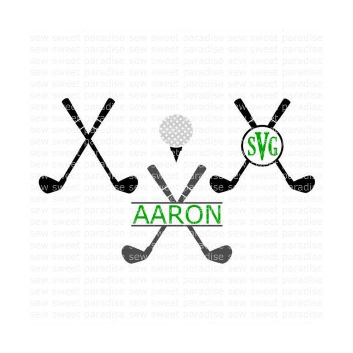 Golf SVG Bundle, Monogram Frame SVG, Name Frame SVG, Digital | Inspire ...
