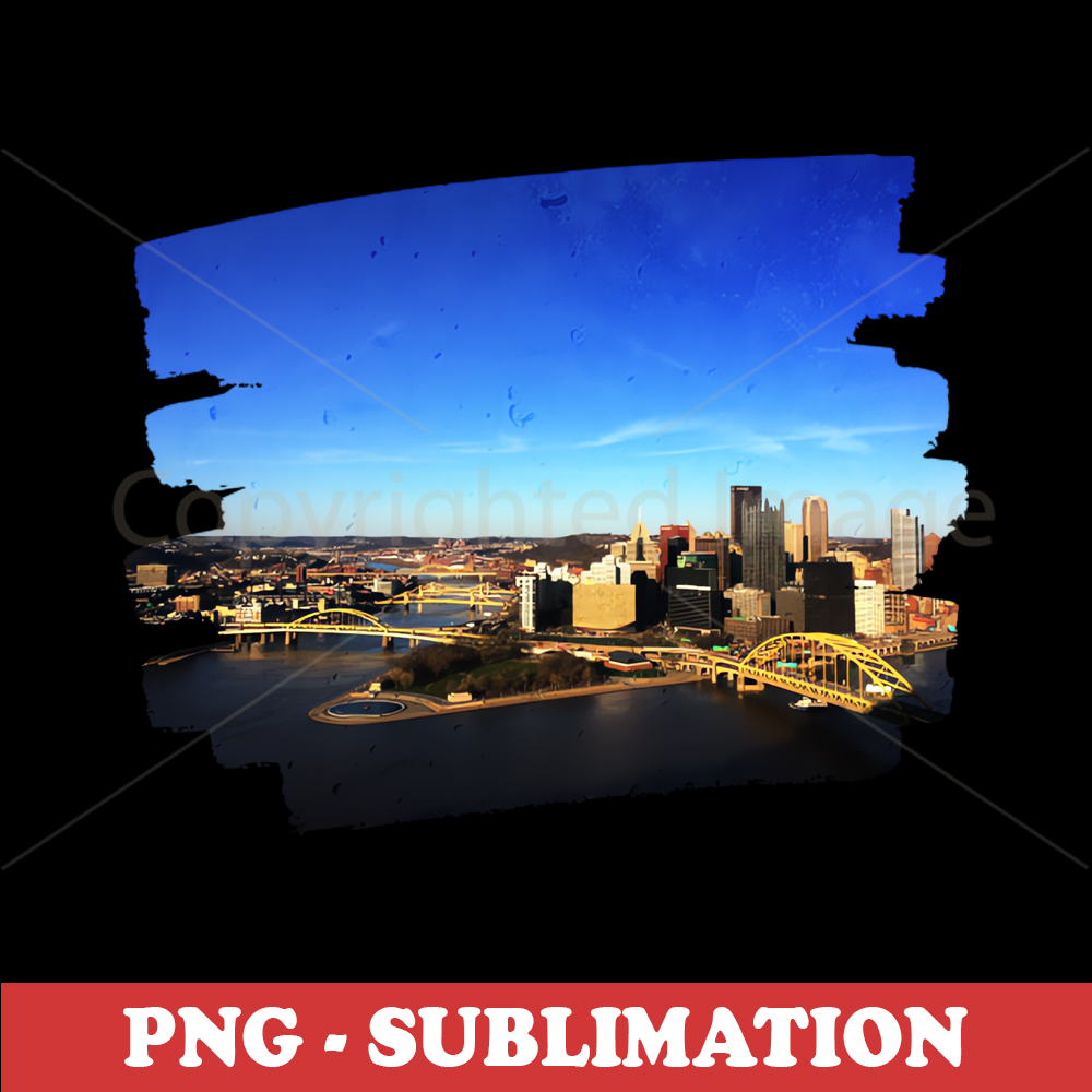 Pittsburgh Skyline PNG Digital Download - Urban Cityscape - | Inspire ...