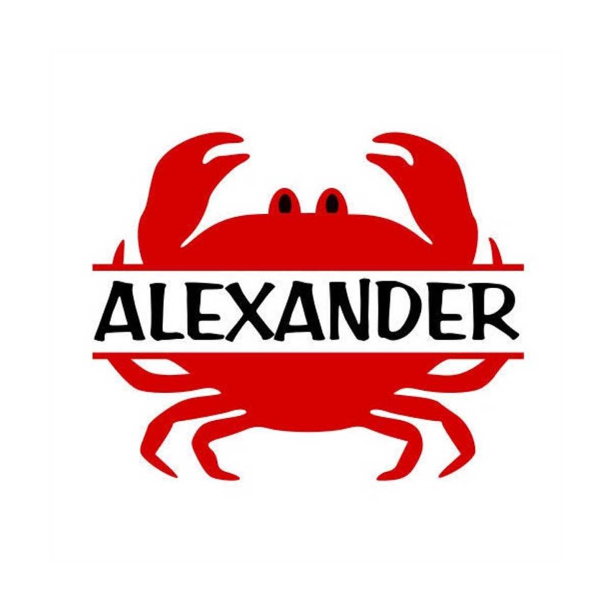 Crab SVG, Beach SVG, Ocean SVG, Split Name Frame, Digital Do - Inspire ...
