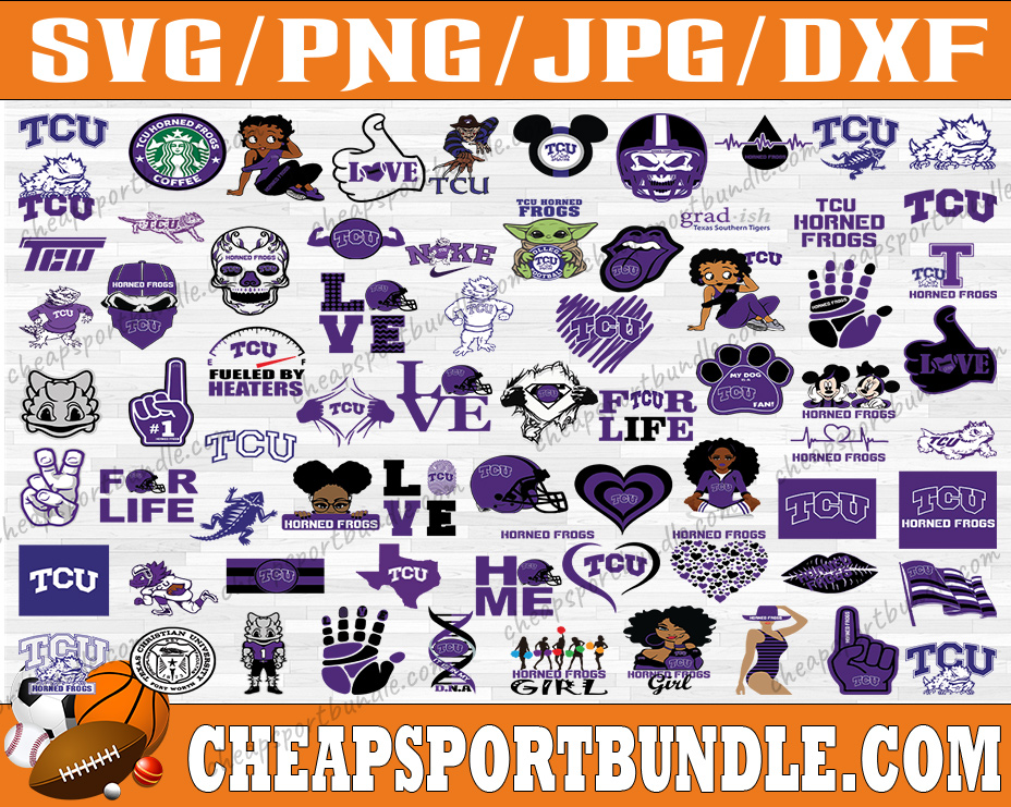 Bundle 72 Files TCU Horned Frogs Team SVG, TCU Horned Frogs | Inspire ...