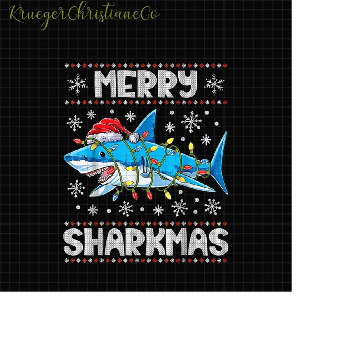 Merry Sharkmas Png, Shark Christmas Png, Retro Christmas Sha | Inspire ...