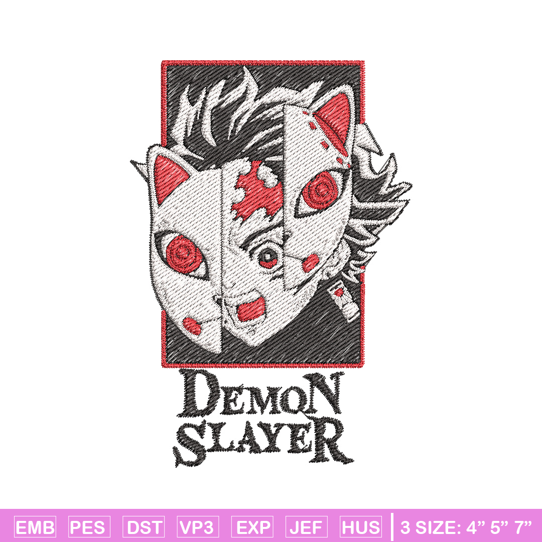 Tanjiro mask embroidery design, Tanjiro embroidery, Embroide | Inspire ...