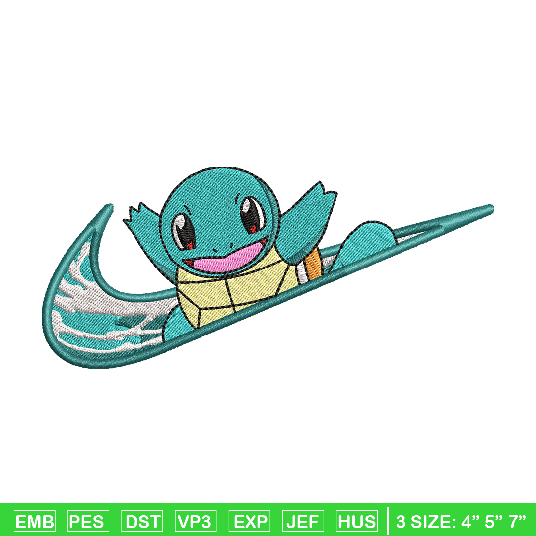 Nike Squirtle embroidery design, Pokemon embroidery, Nike de | Inspire ...