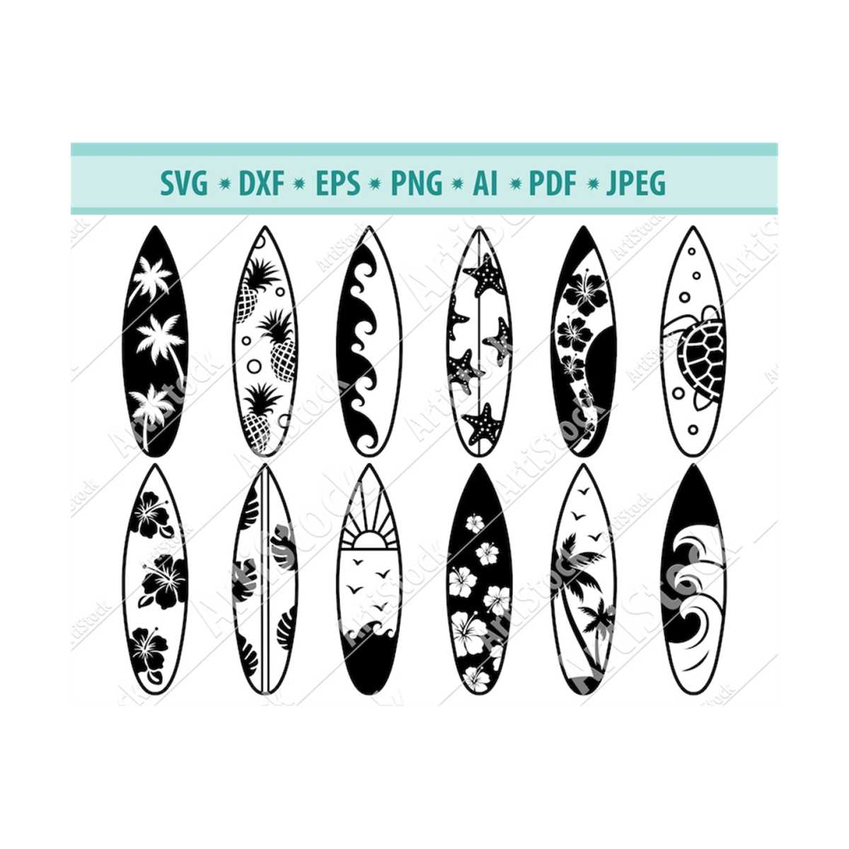 Surfboard Svg, Surfing Svg, Surf Svg, Hawaiian surfboard Sv | Inspire ...