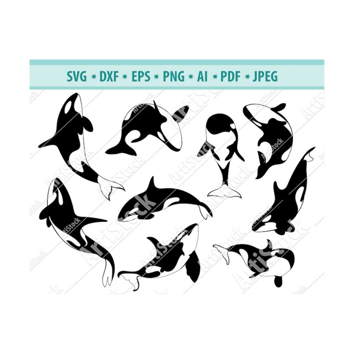 Orca SVG Bundle, Killer Whale SVG, Killer Whale Clipart, Cut | Inspire ...