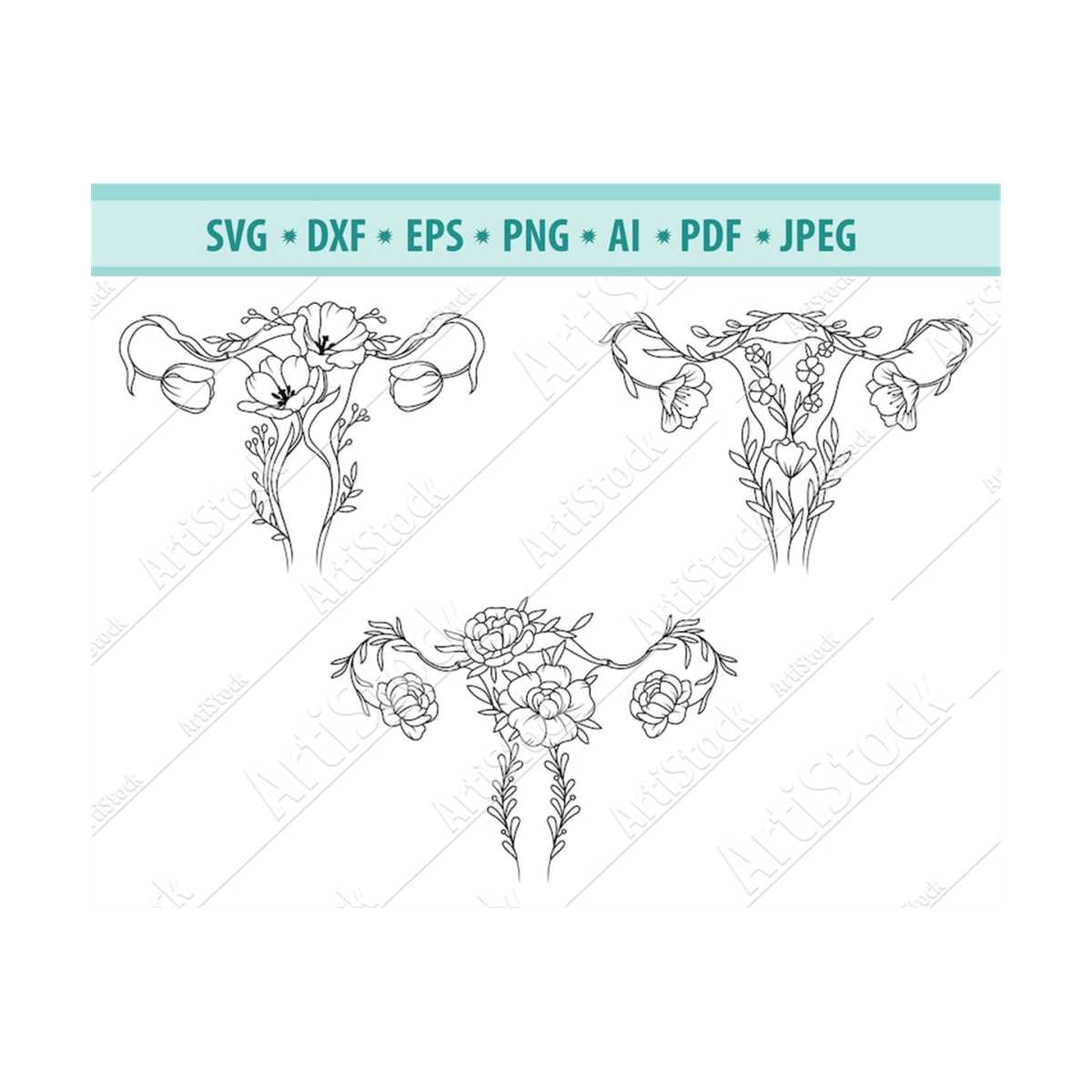 Floral Uterus Svg, Uterus with flowers Svg, Flower Svg, Uter - Inspire ...