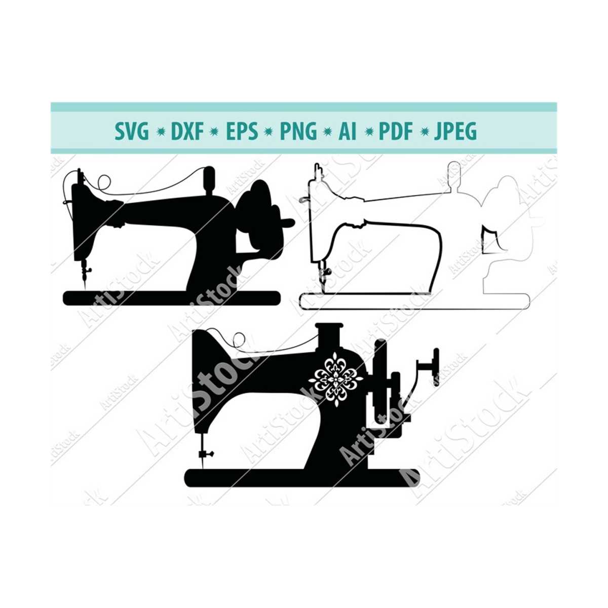 Sewing Machine Svg, Sewing Svg, Sewing Svg Files, Sewing Sil | Inspire ...