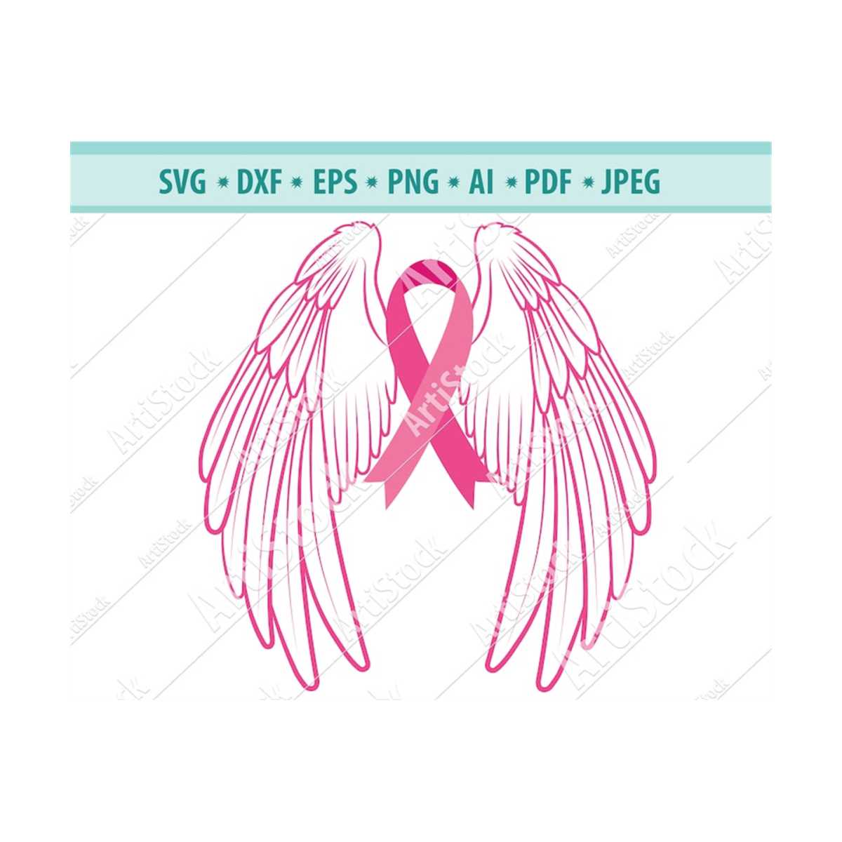 Cancer Ribbon SVG, Cancer Survivor, Awareness Ribbon angel w | Inspire ...