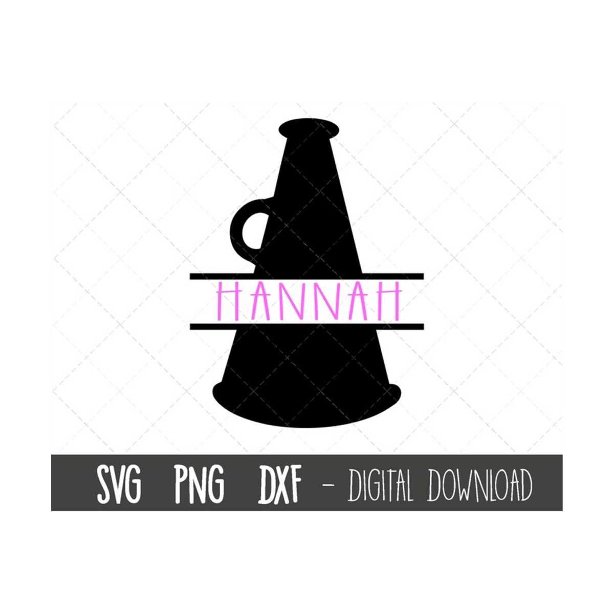 Cheer Megaphone svg, megaphone split name frame svg, cheerle | Inspire ...
