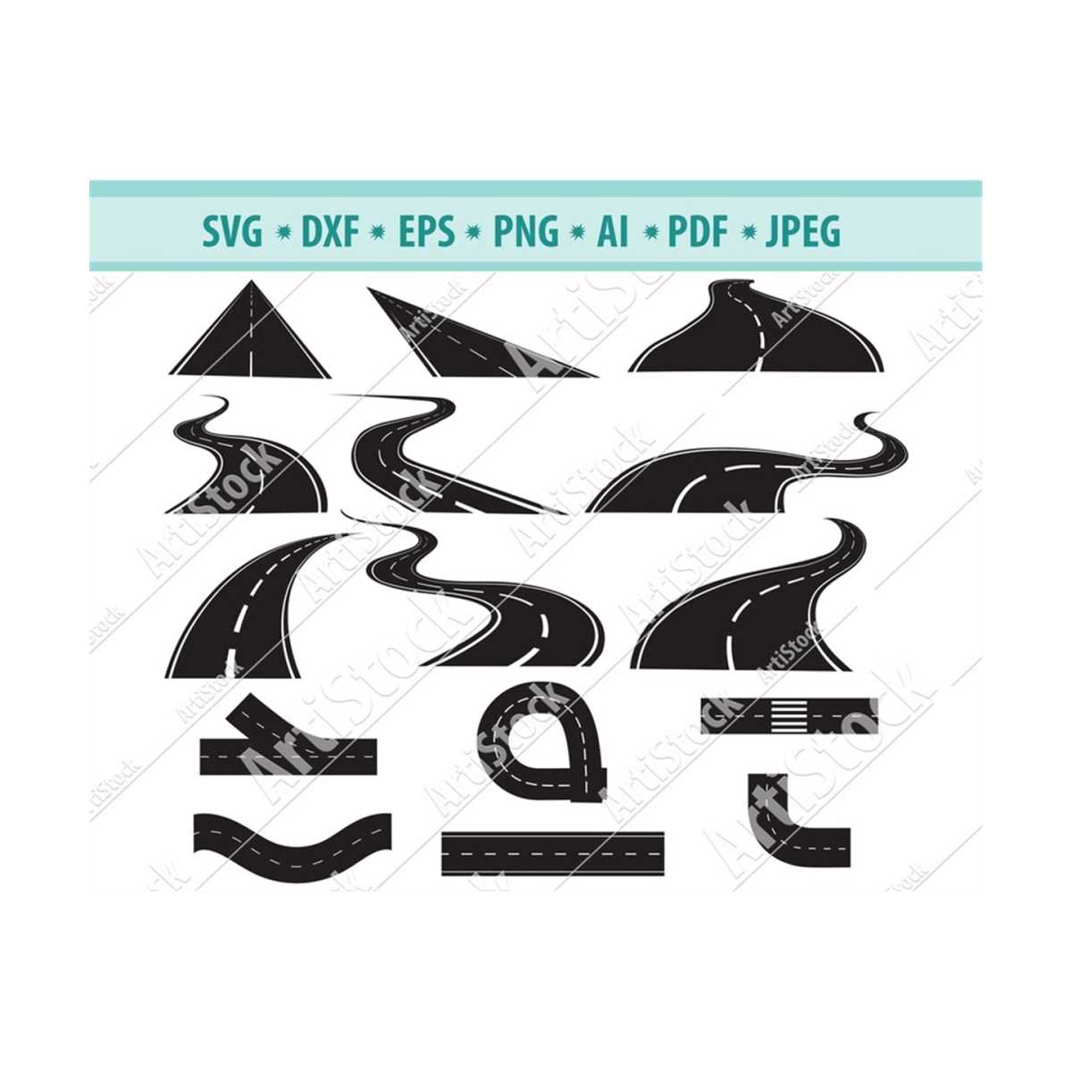 ROAD SVG, Highway svg, bending svg, curved road svg, asphalt - Inspire ...