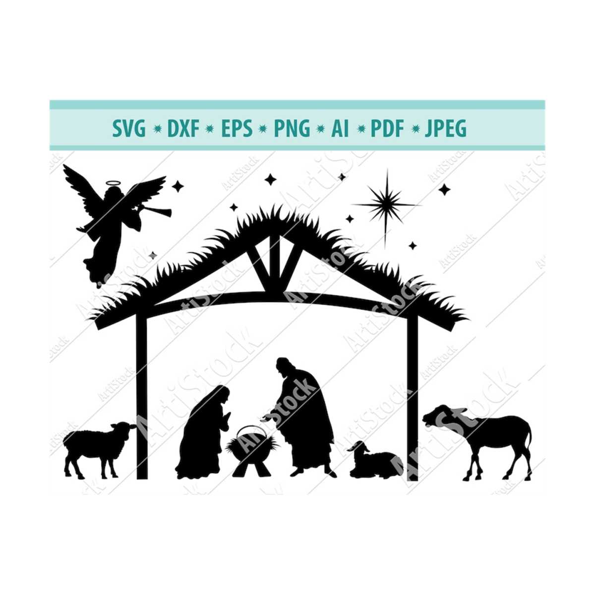 Nativity SVG, Nativity scene svg, Christmas SVG, Holiday Dec | Inspire ...