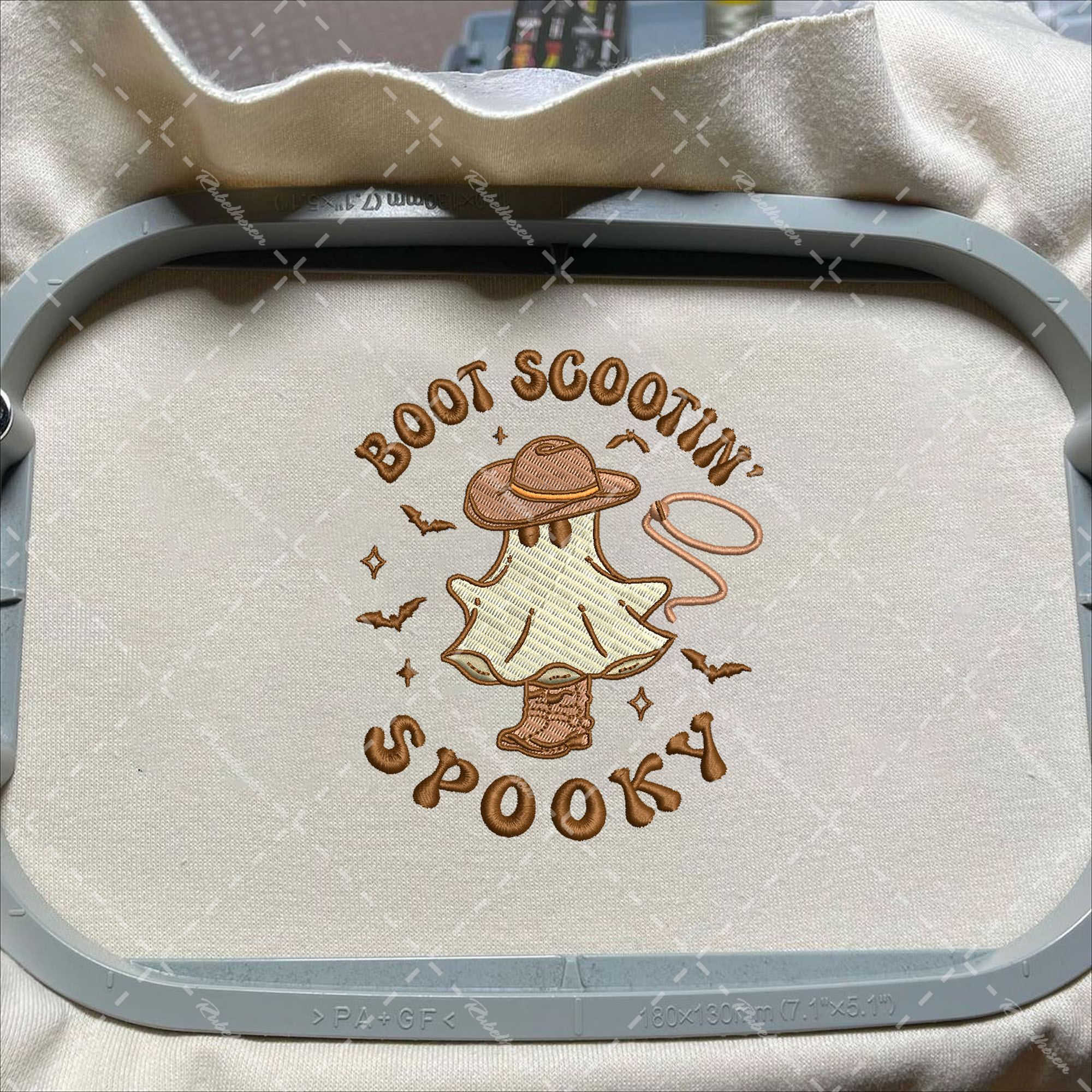 Cowboy Halloween Spooky Embroidery Design, Boot Scootin Spoo | Inspire ...