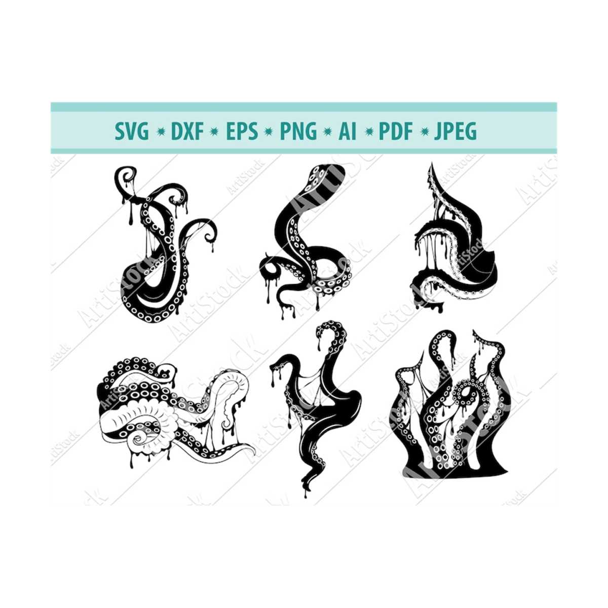 Octopus Tentacles Svg, Octopus Svg, Dripping tentacles, Tent | Inspire Uplift