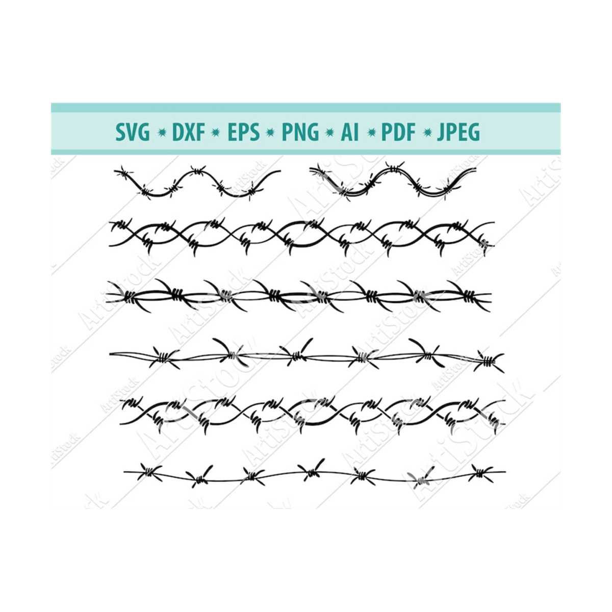 Barb Wire SVG File - Barbed Wire Cricut SVG - Barb Wire DXF | Inspire ...