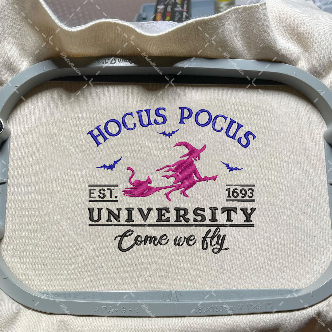 Hocus Pocus University Embroidery Design, Horror Movie Hallo | Inspire ...