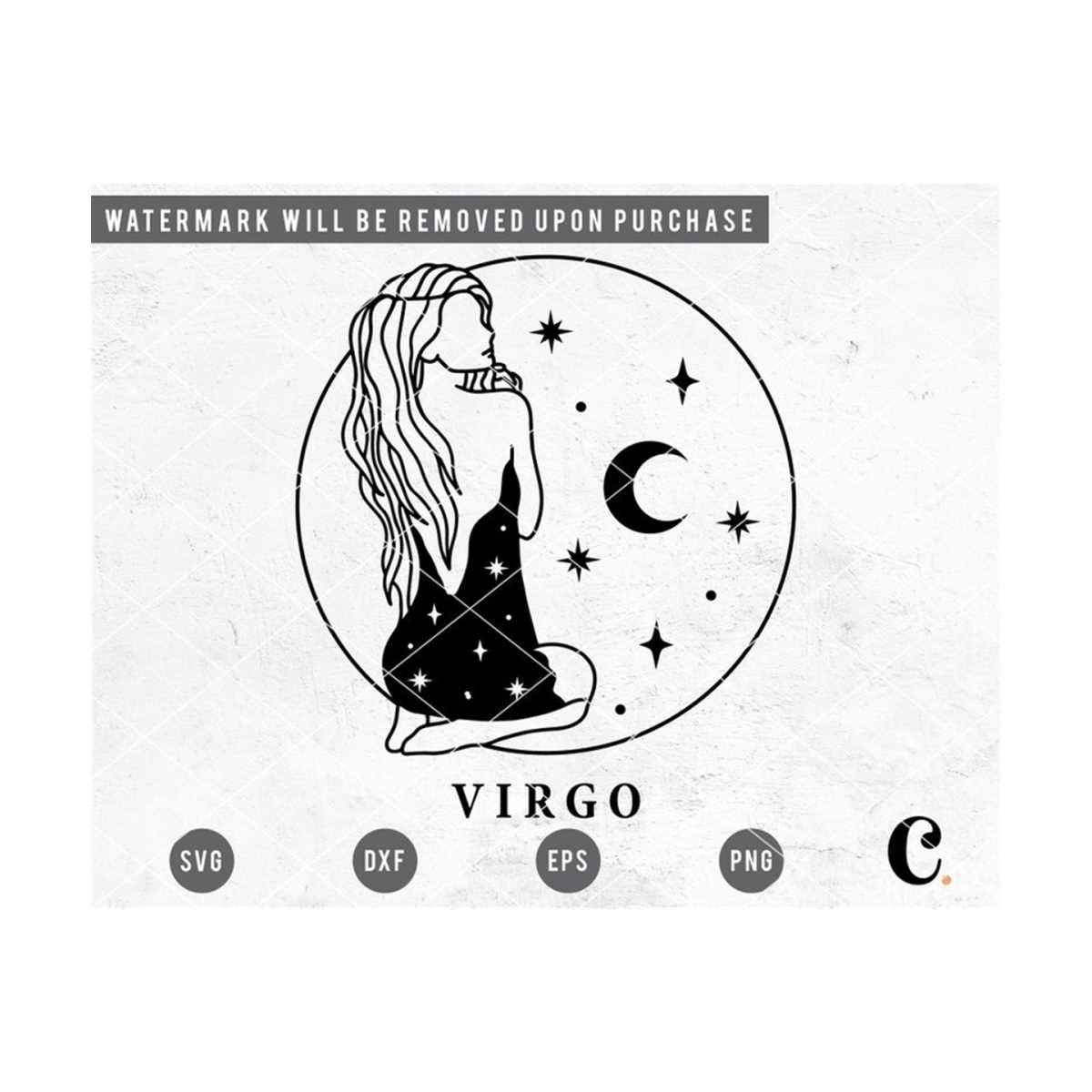 Virgo Zodiac Sign SVG Cutting File for Cricut, Cameo Silhoue | Inspire ...