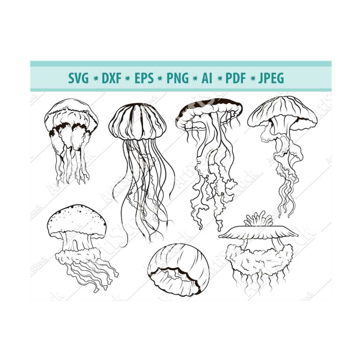 Jellyfish SVG File, Medusa Svg, Jellyfish Clipart, Ocean ani | Inspire ...