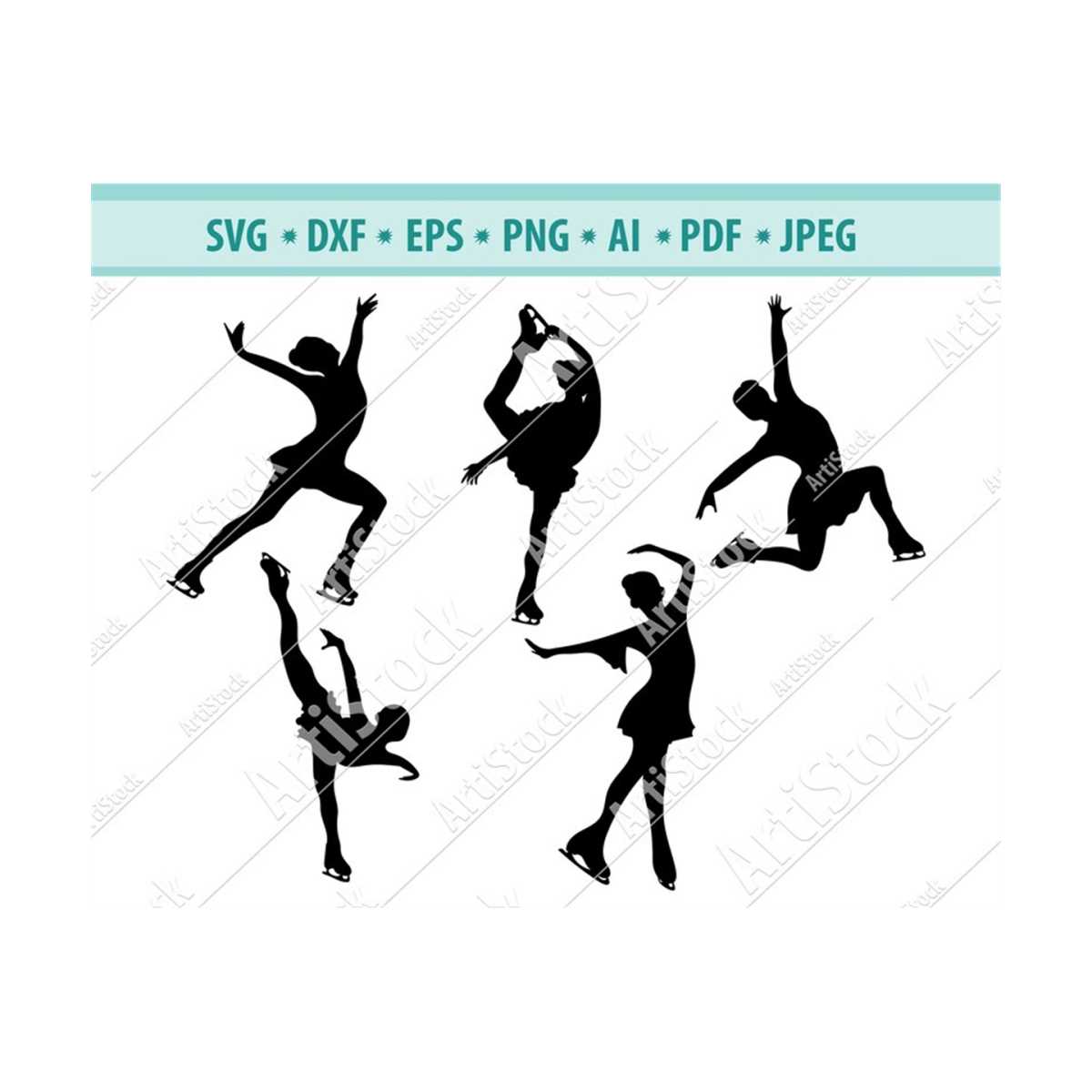 Woman Figure Skating svg | Female Figure Skating silhouette | Inspire ...