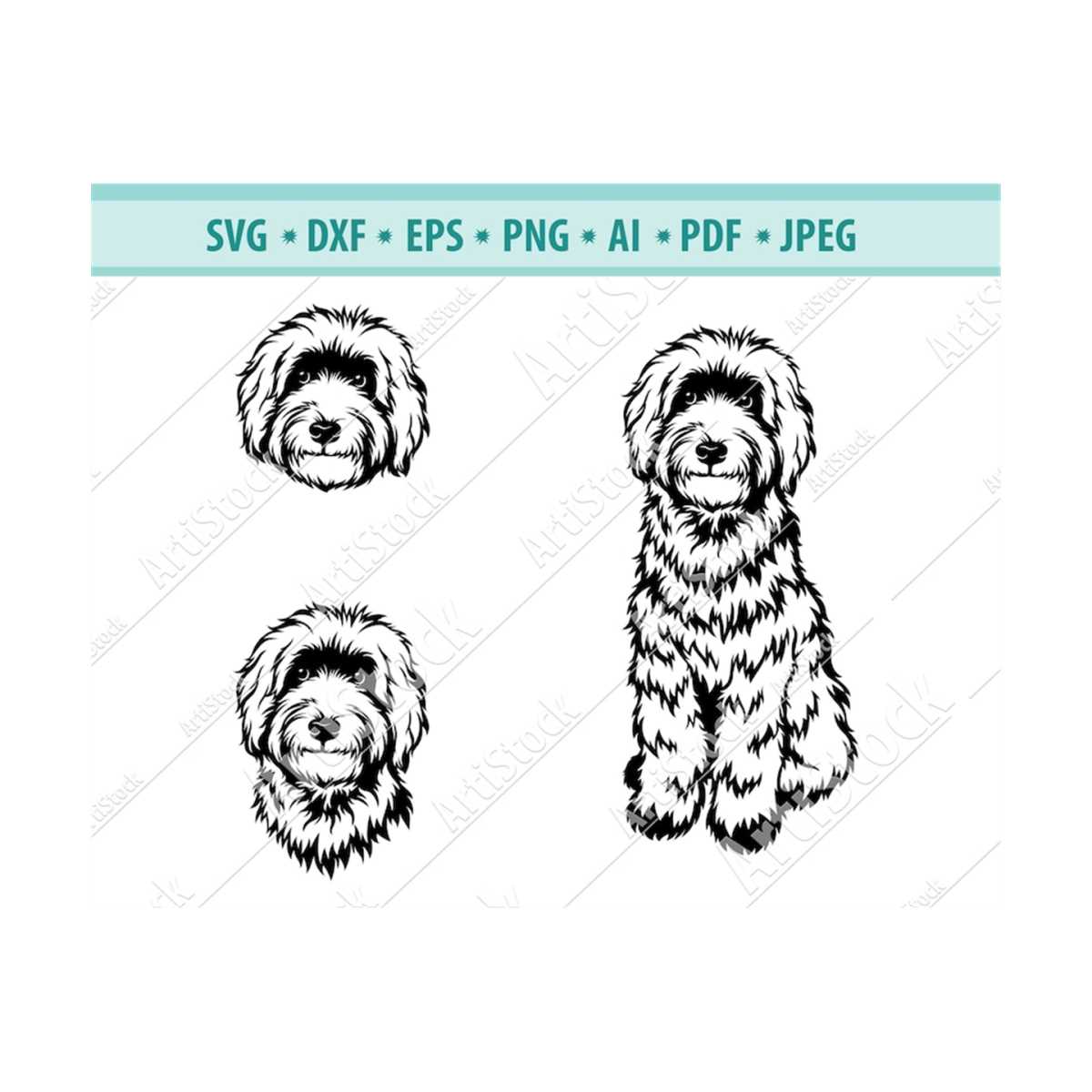 Goldendoodle SVG, Dog Silhouettes, Dogs SVG, Digital Cutting | Inspire ...