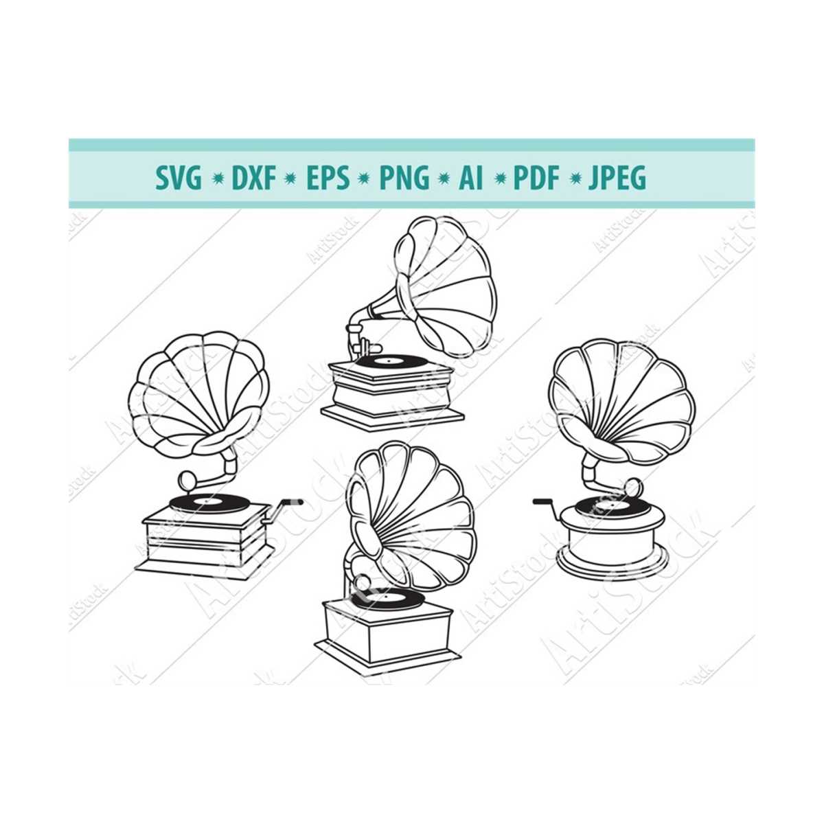 Phonograph svg, Gramophone svg file, Radio Gramophone Svg, M - Inspire ...