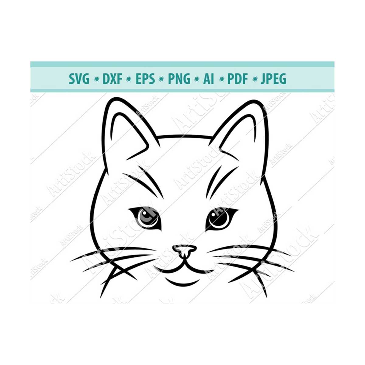 Cat Face SVG, Animal Face Svg, Cat Head Svg, Cat SVG File, C | Inspire ...