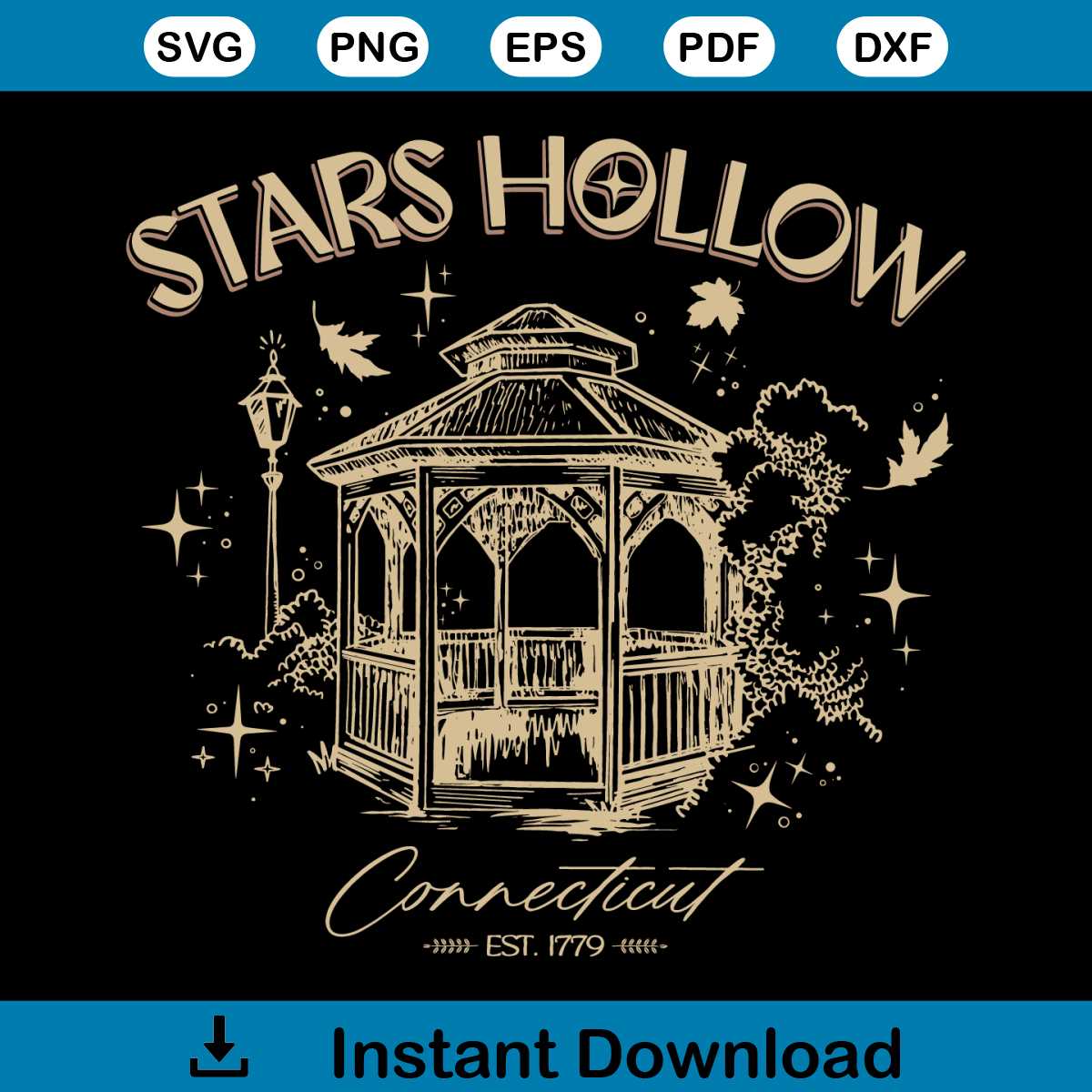 Stars Hollow Connecticut SVG Gilmore Girls Series SVG File | Inspire Uplift