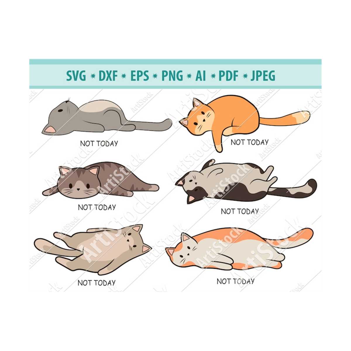 Lazy cats Svg, Cat SVG, Sleeping Cat Kids SVG, Pets Svg, Ani - Inspire ...