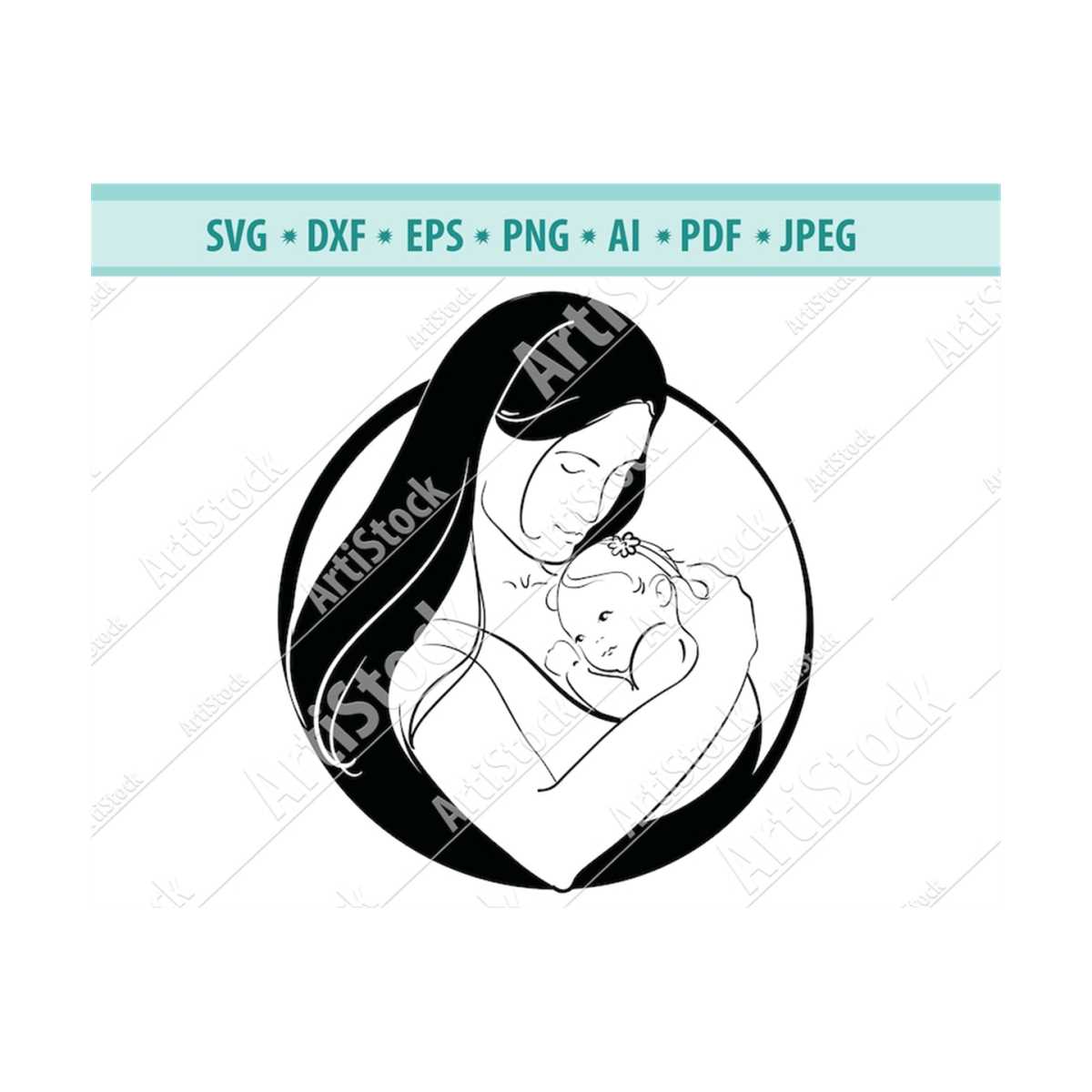 Mother And Child, Mother Child svg, Cutout Files for Cricut | Inspire ...