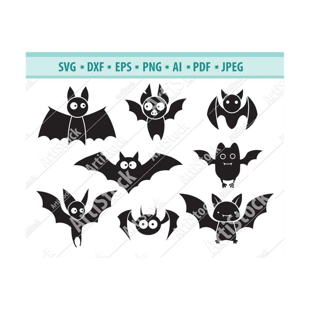 Bat SVG Bundle, Cute Bat SVG, Halloween Bat SVG, Bat Silhoue - Inspire ...