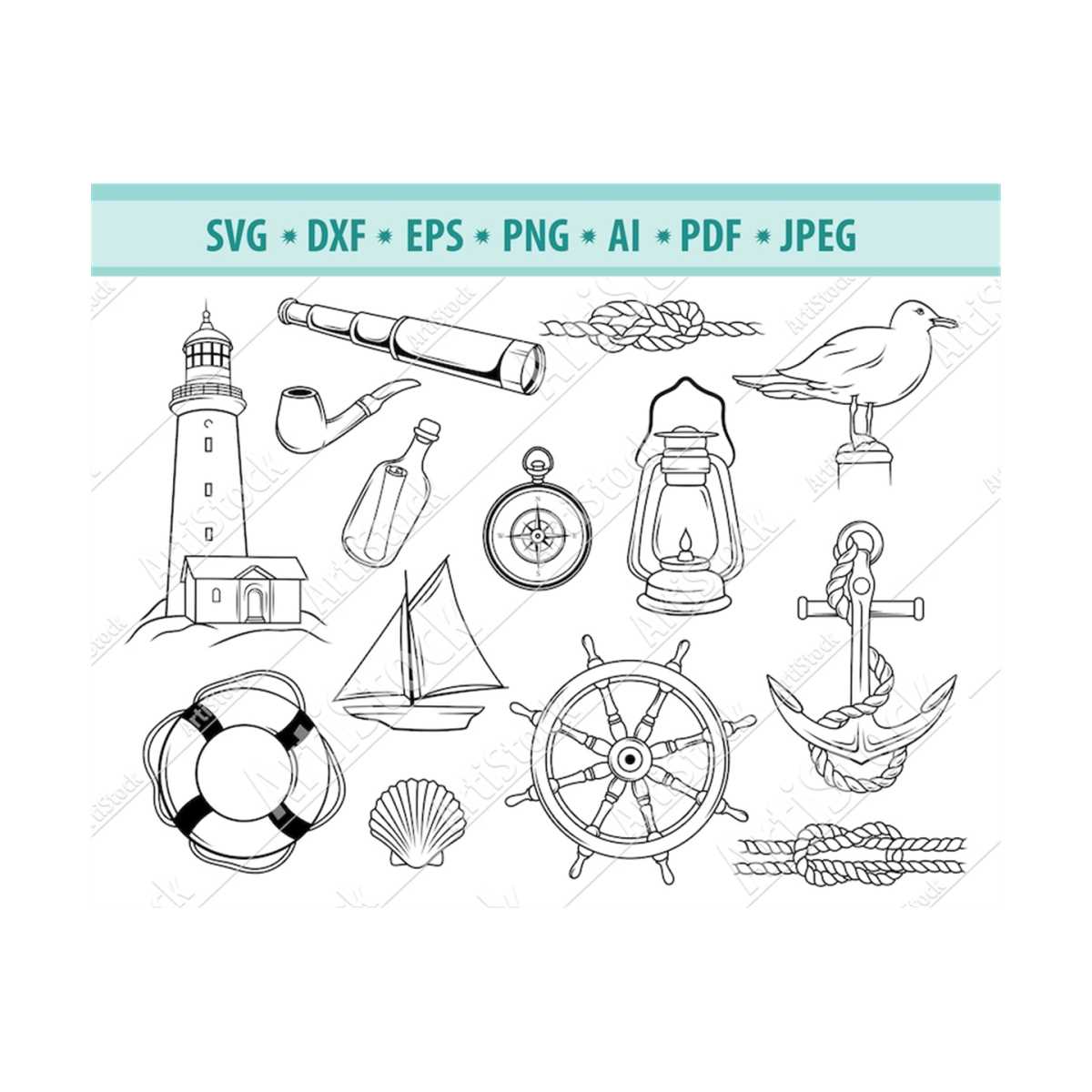 Nautical SVG Bundle, Nautical Clipart, Anchor Svg, Sailboat | Inspire ...