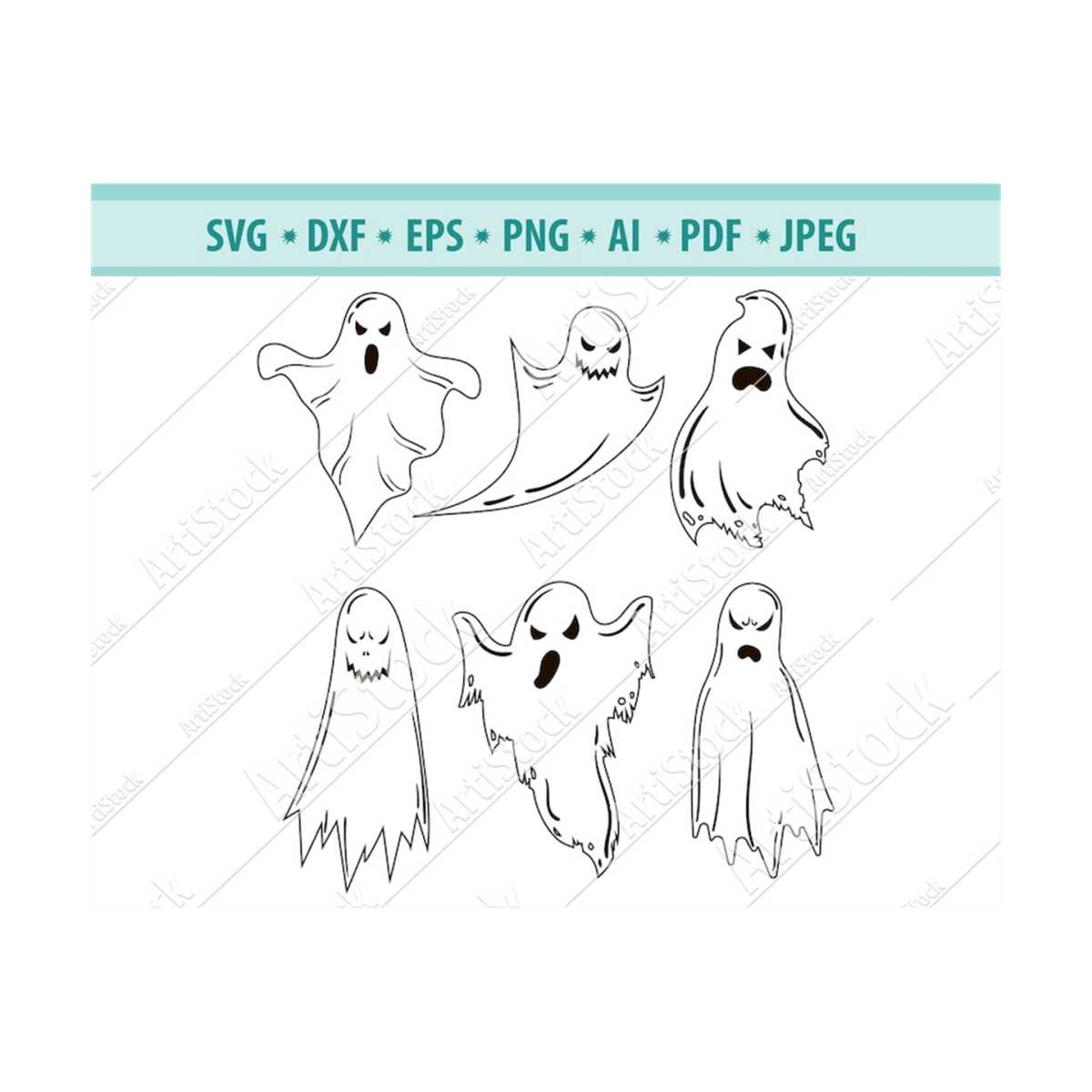 Ghosts SVG - Halloween SVG - Ghosts Clipart - Ghosts Cut Fil | Inspire ...
