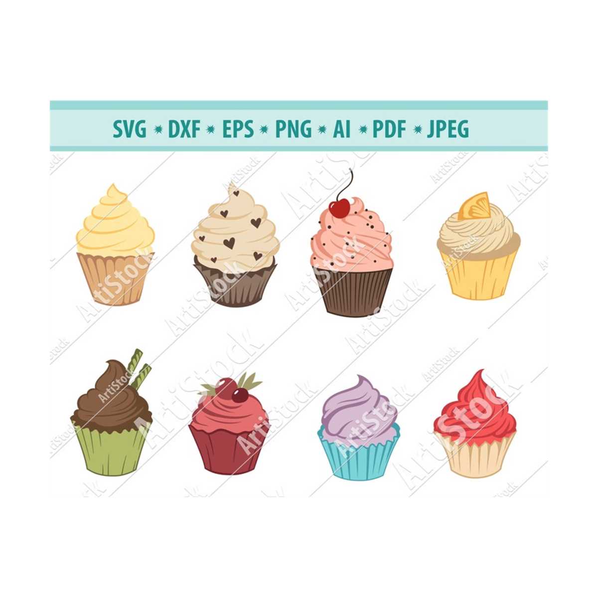 Cupcake SVG File, Cupcake Hearts Svg, Bakery Svg, Sweet Cupc | Inspire ...