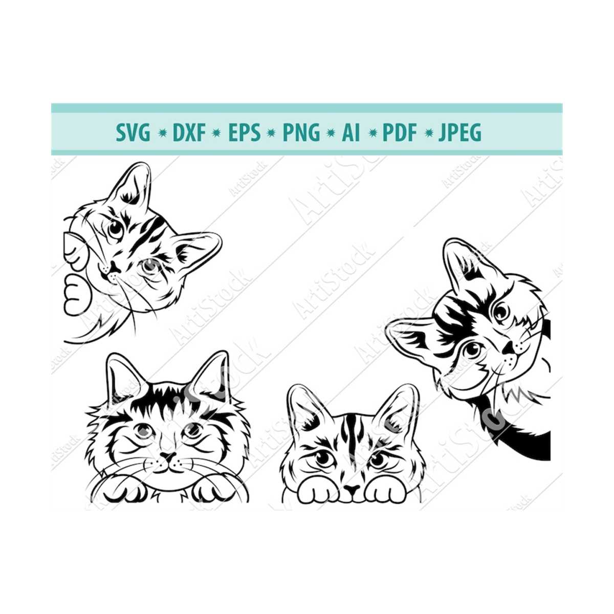 Cat SVG, Black cat svg, Peeking cat clipart, Peeping cat SVG - Inspire ...