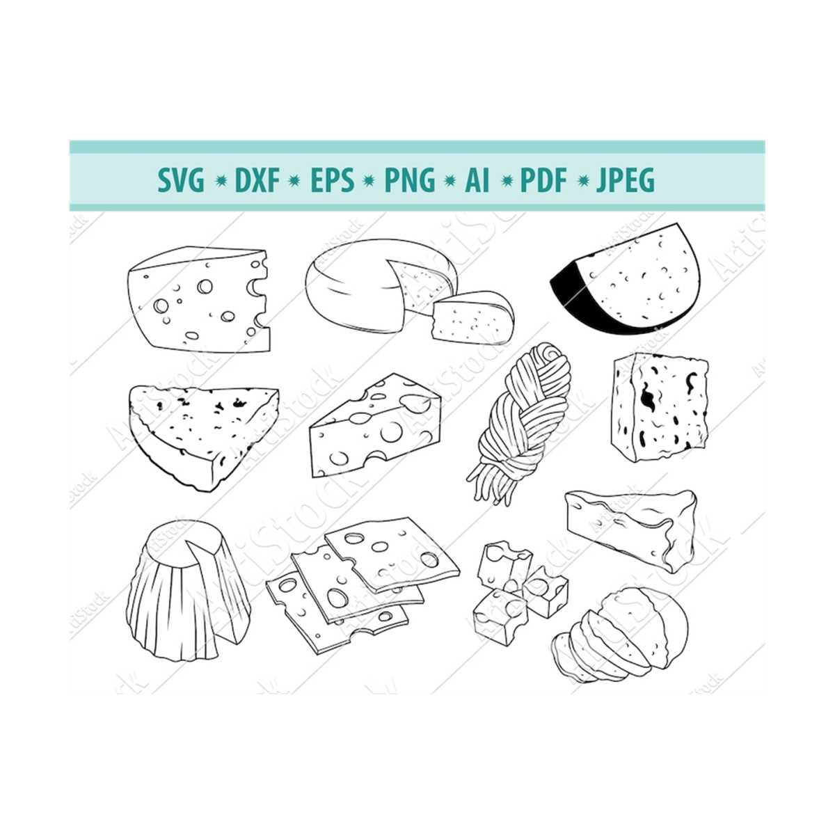 Cheese SVG Bundle, Cheese slice SVG, Cheese Clipart, Cheese | Inspire ...