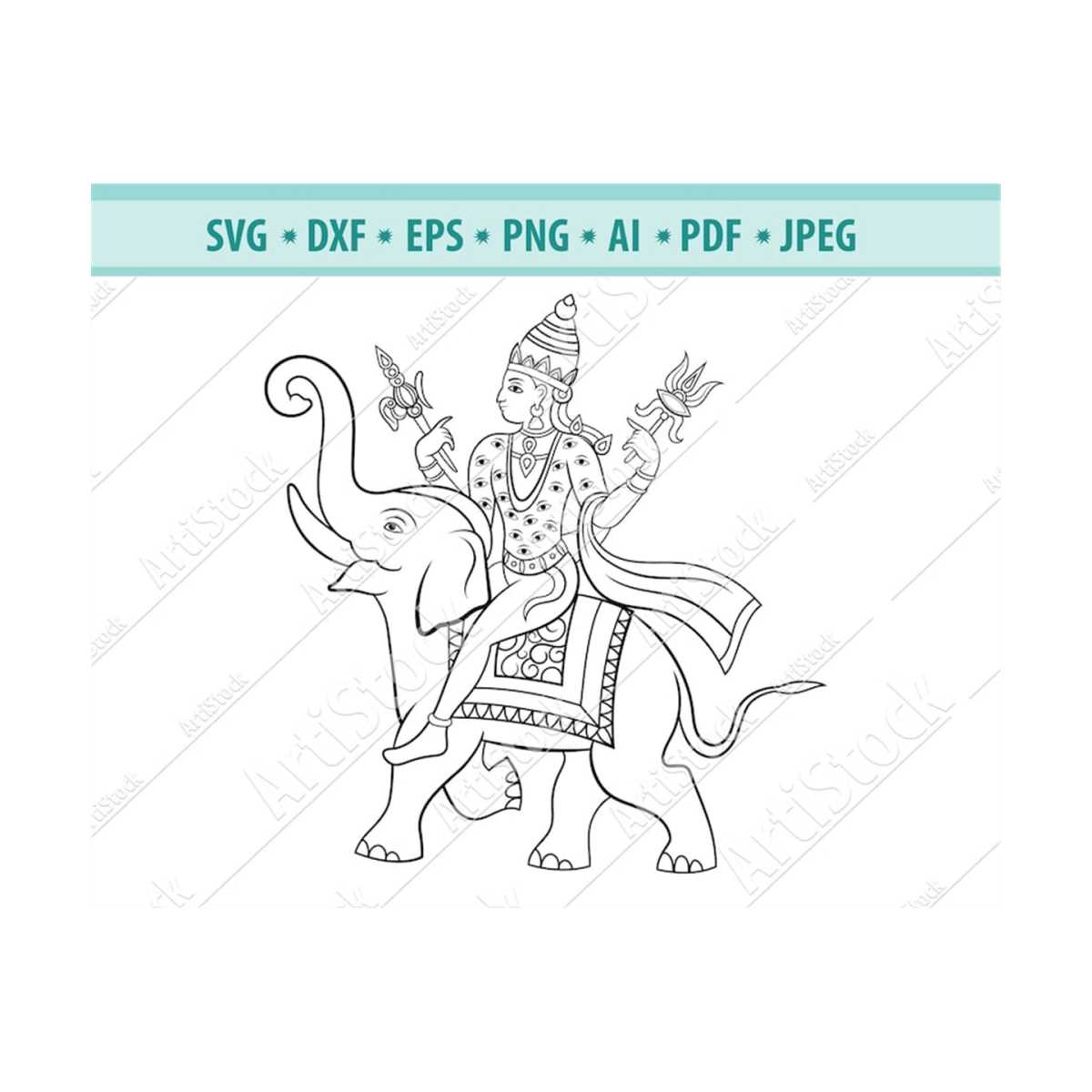 Goddess Indra Svg, God Indra Svg, Hindu goodness Svg, Indian | Inspire ...